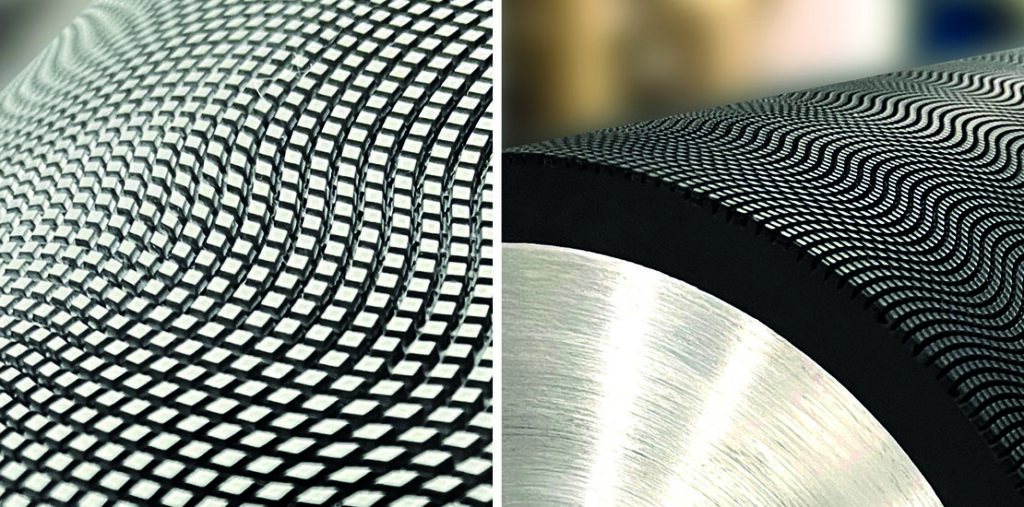 New laser engraved embossing roller by North West Roller Services Ltd